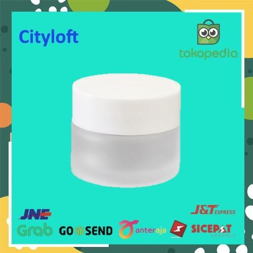 Jual Pot Cream Kaca Frosted 15 g Tutup Putih 15g Glass Frosted Jar ...