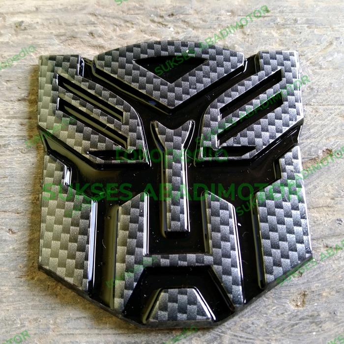 Jual emblem logo transformers autobot transformer karbon hitam ...