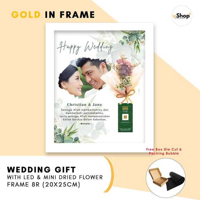Kado Happy Wedding Scrap Frame 3D Custom Tema Wedding Kado Nikah Unik