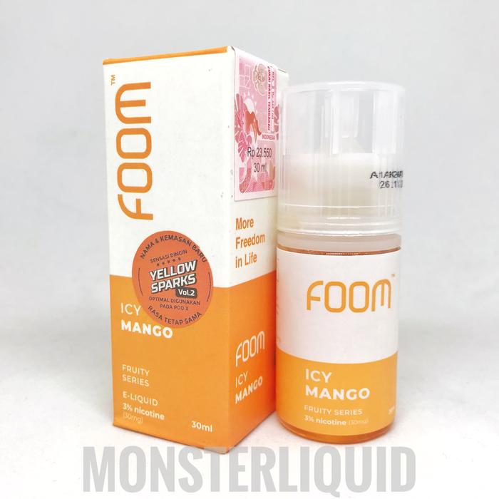 Jual [ SALT NIC ] FOOM ICY MANGO YELLOW SPARKS BY FOOM LAB 30MG 30ML ...