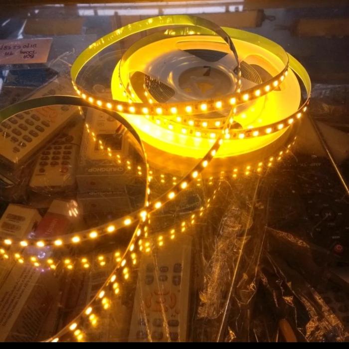Jual LAMPU LED STRIP 2835 MATA RAPAT DC 12V WARNA KUNING LEMON 5M ...