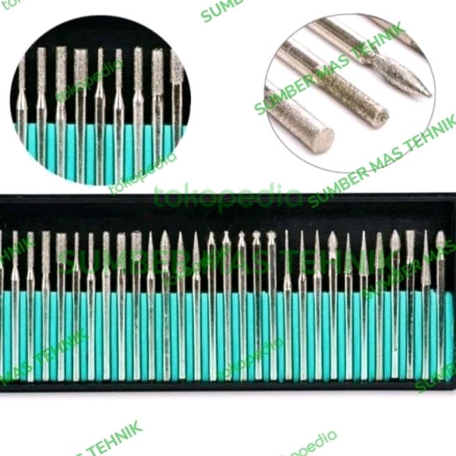 Jual Diamond carbide burr set 30pcs mata bor ukir Grafir tuner set with ...