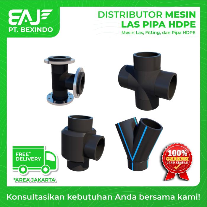 Jual Tee Y fitting pipa hdpe | Fitting Tee penyambung pipa hdpe ...