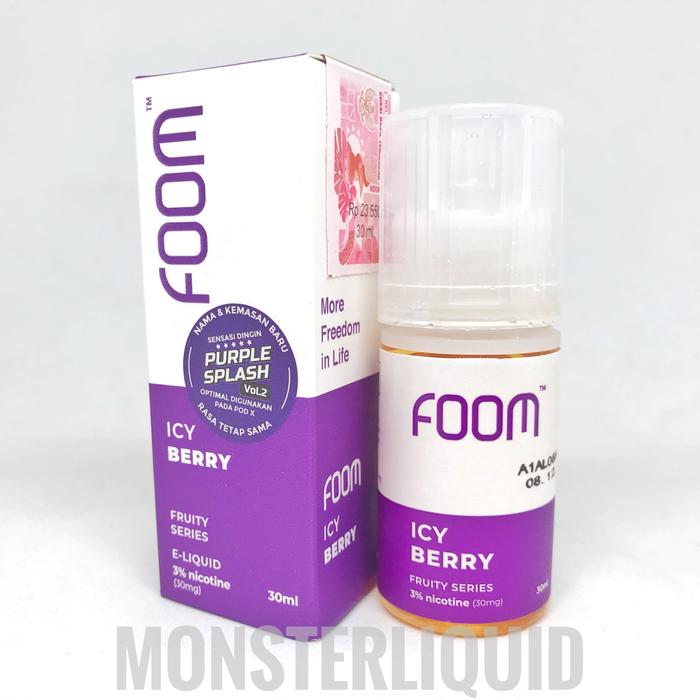 Jual [ SALT NIC ] FOOM ICY BERRY PURPLE SPLASH BY FOOM LAB 30MG 30ML ...