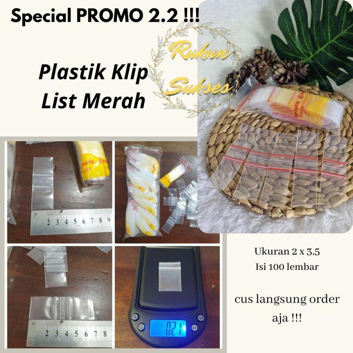 Jual PLASTIK KLIP 2X3,5 ISI 100 LEMBAR LIST MERAH PUTIH - Kab. Blitar ...