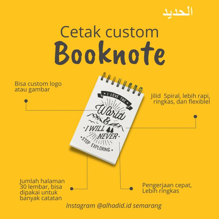 Jual (A6) Booknote Custom/ Notebook/ Blocknote/ Journal Custom - Kota ...