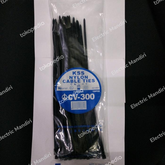 Jual KSS NYLON CABLE TIES CV-300/ 30CM X 4,8MM -HITAM - Jakarta Pusat - ELEKTRIK MANDIRI | Tokopedia