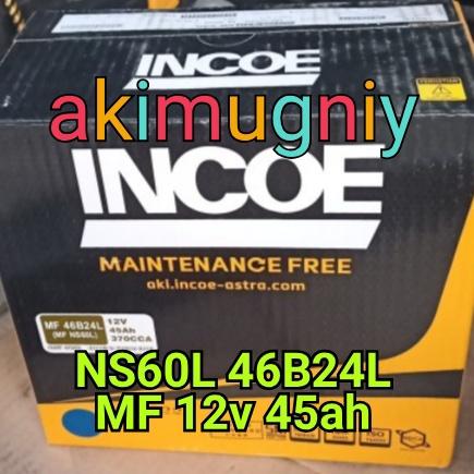 Jual aki ns60l incoe mf kering 12v 45ah livina evalia march datsun ...