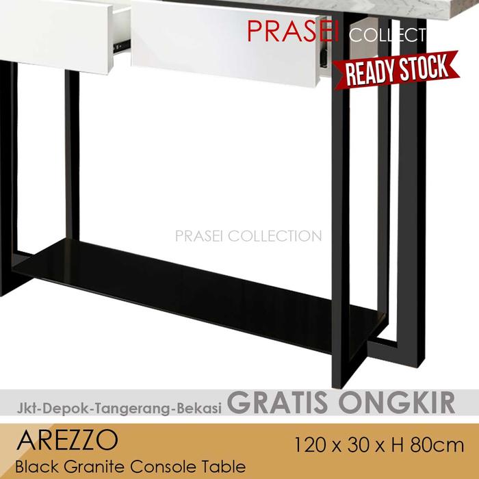 Jual AREZZO - Carrara Marble Console Table Meja Marmer Konsol Tinggi ...