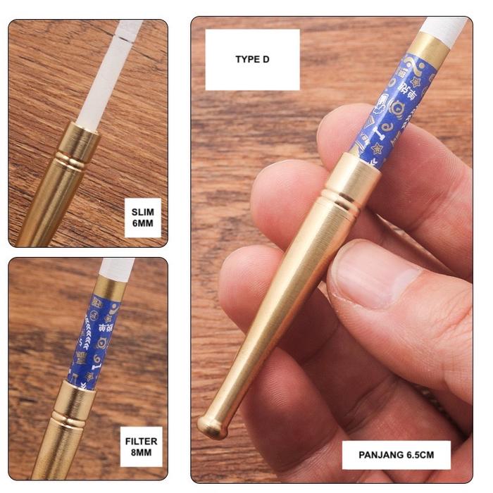 Jual PIPA FILTER ROKOK PERMANEN KRETEK MILD SLIM (SEMUA UKURAN) TANPA ...