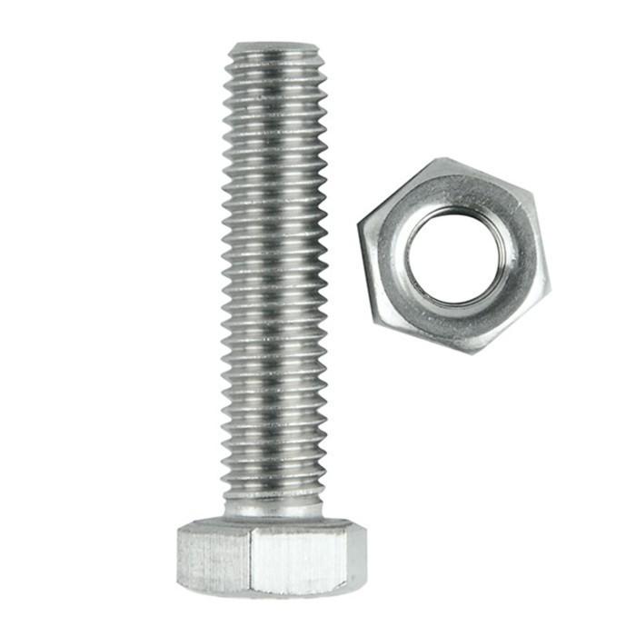 Jual Baut Mur Besi Galvanis M16 x 50 BMP m16x50 Hex Bolt Nut Besi ...
