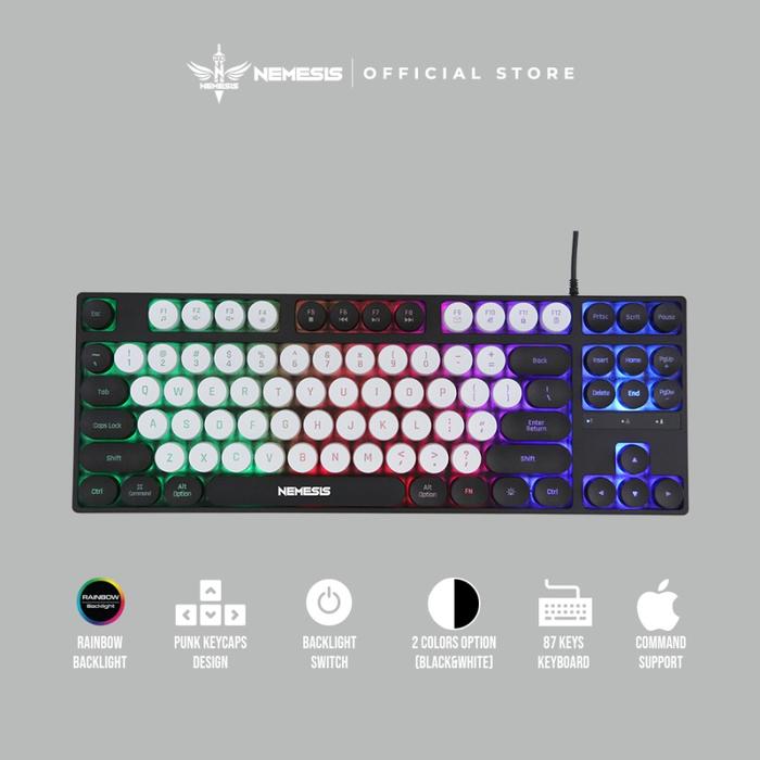 Promo NYK Nemesis Furion K04 / K-04 Membrane Gaming Keyboard - Putih ...