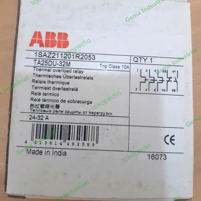 Jual ABB Thermal Overload Relay TA25DU-32M (24-32A) - Kota Cilegon - Gema Industrial | Tokopedia