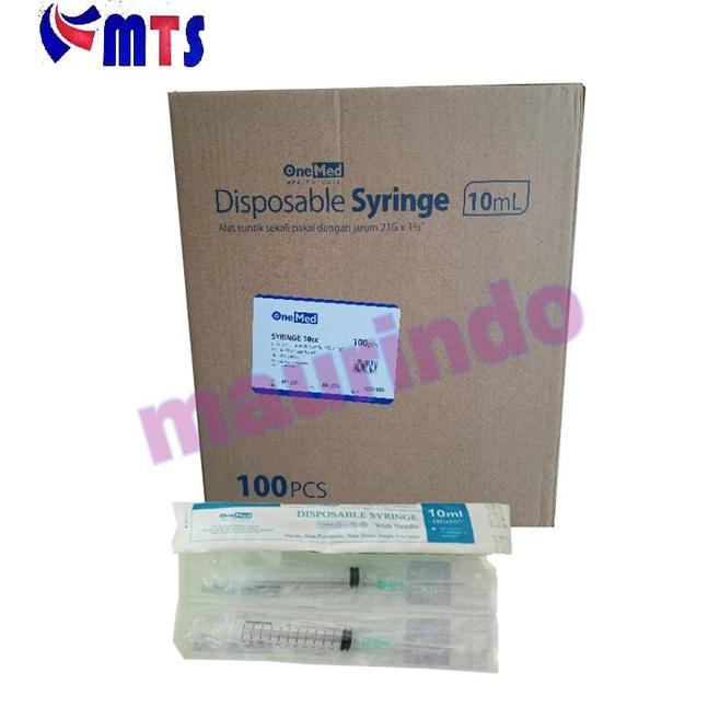 Jual Onemed Disposable Syringe 10 cc / ml BOX 100pcs - Kota Tangerang ...