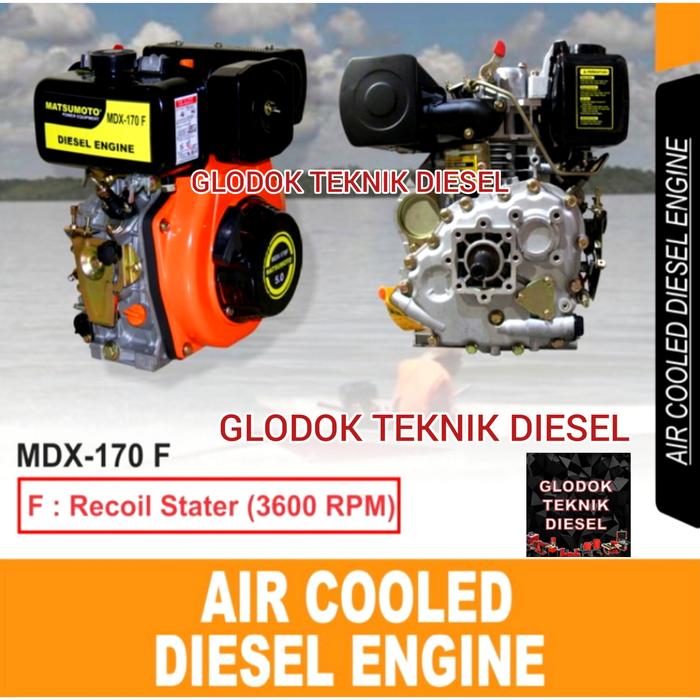 Jual Mesin Penggerak Solar Engine Diesel 5 HP Matsumoto MDX 170 F MDX-170F - Kota Tangerang ...