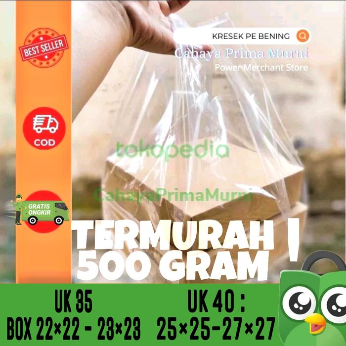 Jual Kantong plastik bening kresek PE kuda transparant 500 Gram - 28 ...