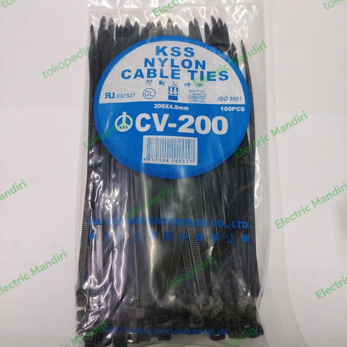 Jual Kabel Ties KSS NYLON 200mm x 4.8mm 100pcs HITAM - Jakarta Pusat - ELEKTRIK MANDIRI | Tokopedia