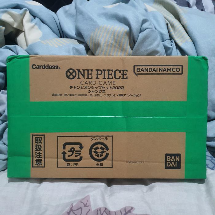 Jual One Piece Championship Set Shanks Akagami Play Mat Card Box TCG ...