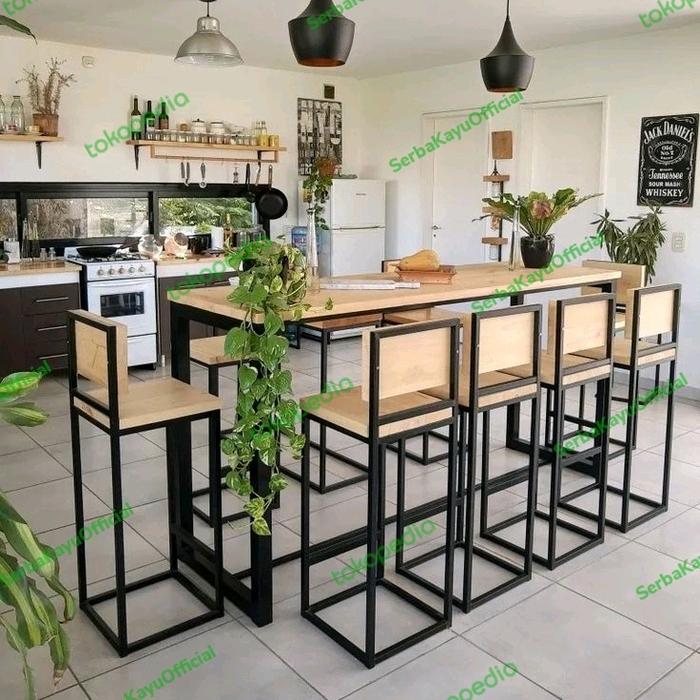 Jual meja makan caffee minimalis 8 set kursi, meja lesehan modern ...
