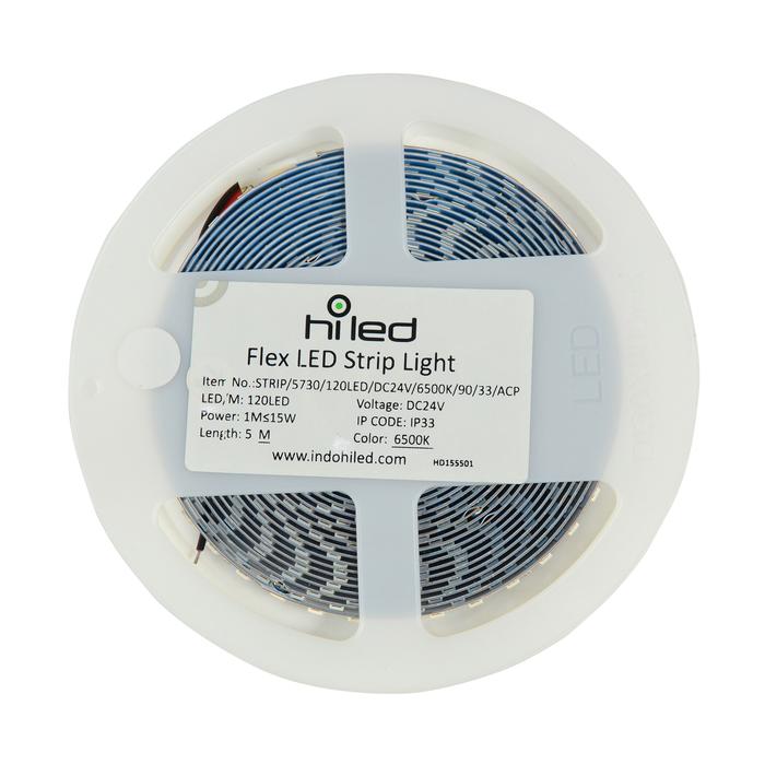 Jual HILED Lampu LED Strip 5730 120 LED 5 Meter Indoor 24 Volt - 4000K ...
