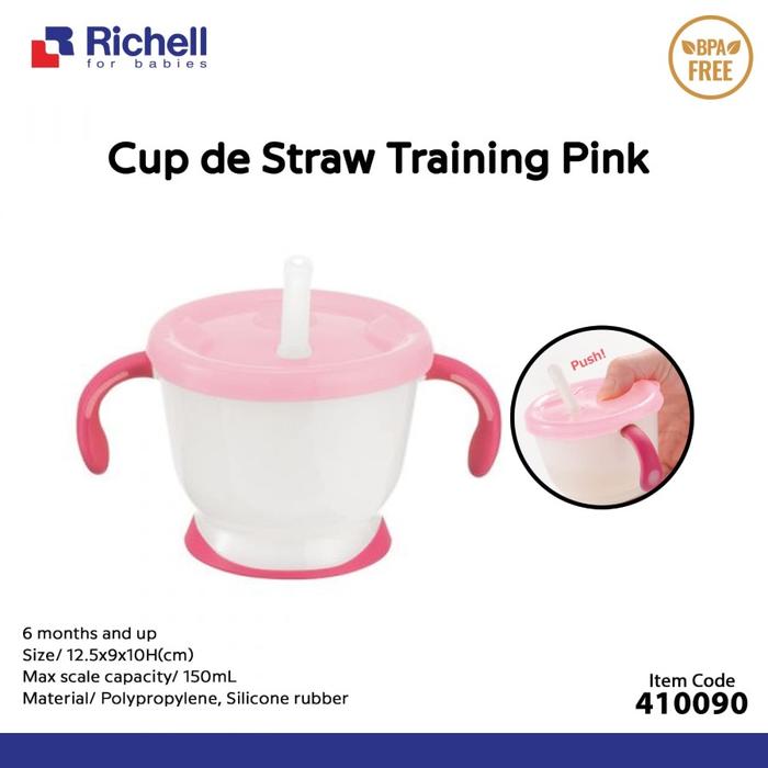 Jual Richell Cup De Straw Training - Straw cup training bayi/anak ...