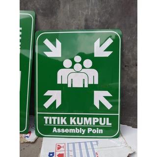 Jual Plang Titik Kumpul & Plang Jalur Evakuasi - TK 80x60, Pakai Tiang ...