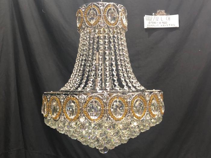 Jual Lampu gantung kristal chandelier frame mahkota classic luxury ...
