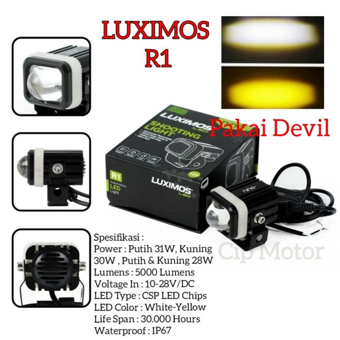 Jual Lampu D2 LASER NINE LUXIMOS R1 SHOOTING LIGHT Devil Merah Biru ...