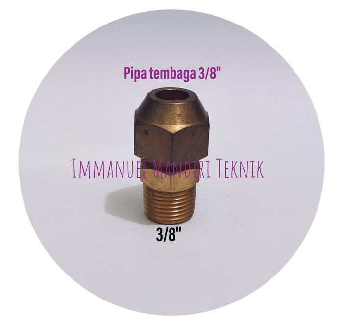 Jual Nepel pipa tembaga 3/8 x 3/8 Flaring / Male connector 3/8 x 3/8 - Jakarta Utara - Immanuel ...