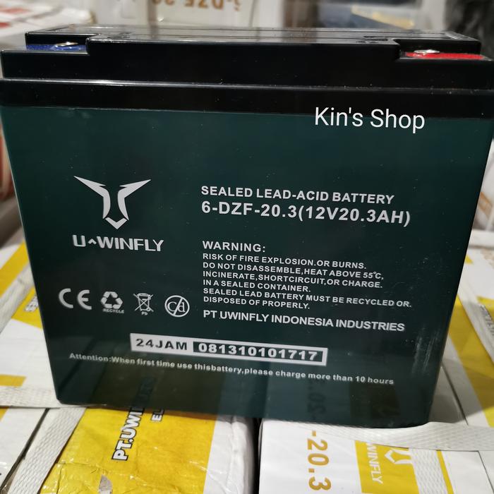 Jual Batere Aki Sepeda Motor Listrik Original UWINFLY 12v 20ah T3 Sprinter - Kab. Jombang - NYO ...