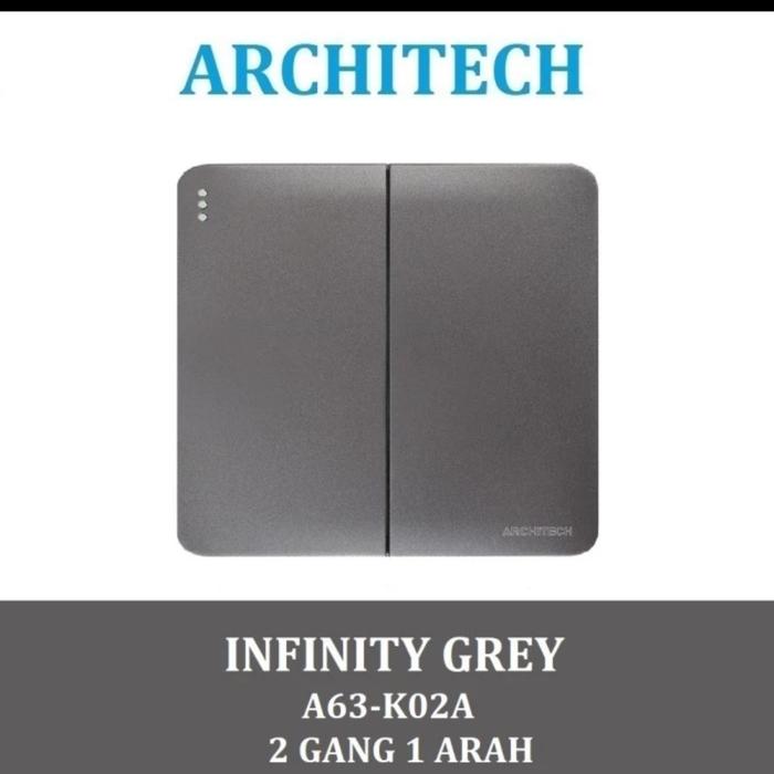 Jual saklar sakelar stop kontak architect INFINITY GREY stopkontak ABU ...