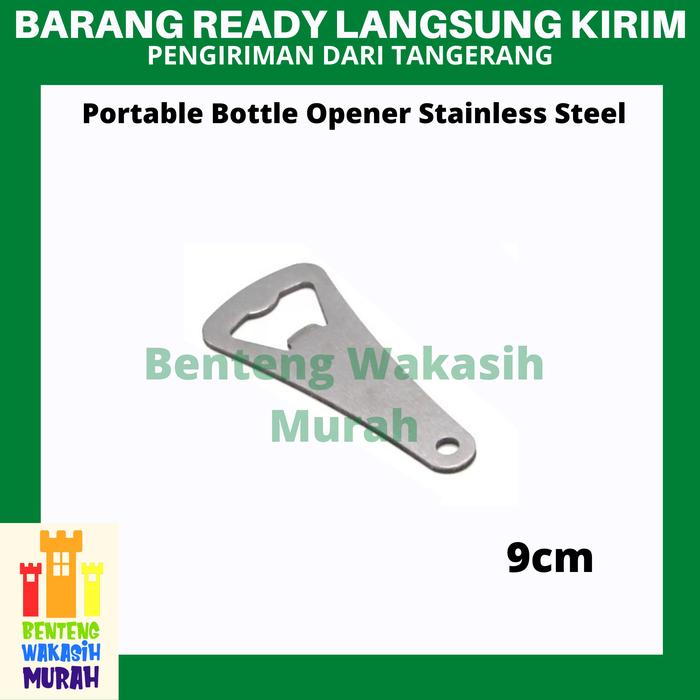 Jual Pembuka Tutup Botol Stainless Steel Mini Portable Bottle Opener ...