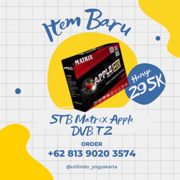 Jual SET TOP BOX (STB) MATRIX APPLE DVB T2 MERAH MURAH BERGARANSI ...