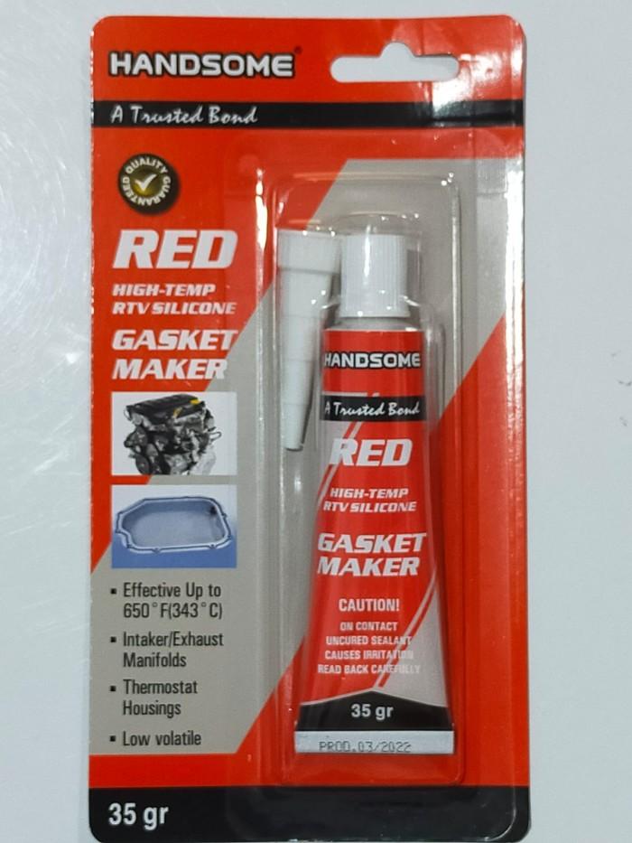 Jual Handsome Lem Gasket Red Lem Silikon High Temp RTV Silicone Gasket ...