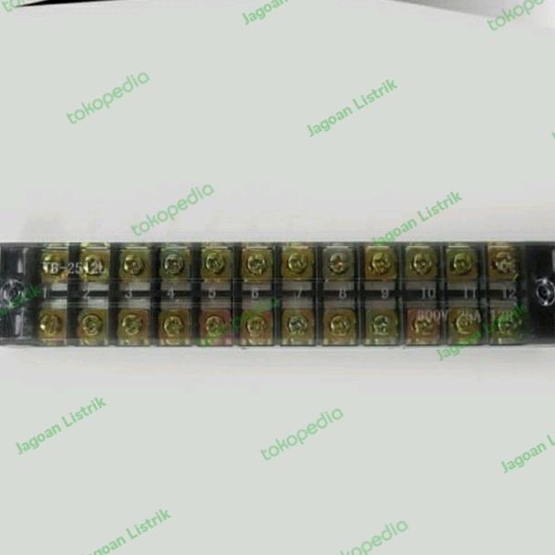 Jual Terminal Block 12 Pole 25 Ampere / Blok Kaca 12P 25A / TB 2512 Fort - Kota Surabaya ...