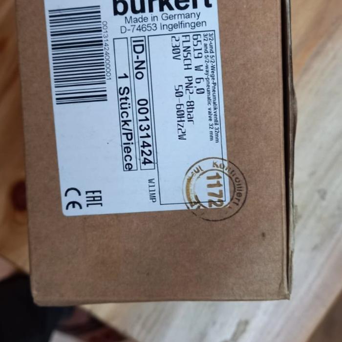 Jual solenoid valve namur burkert type 6519 w 6,0 FLNSCH pn2-8bar ...