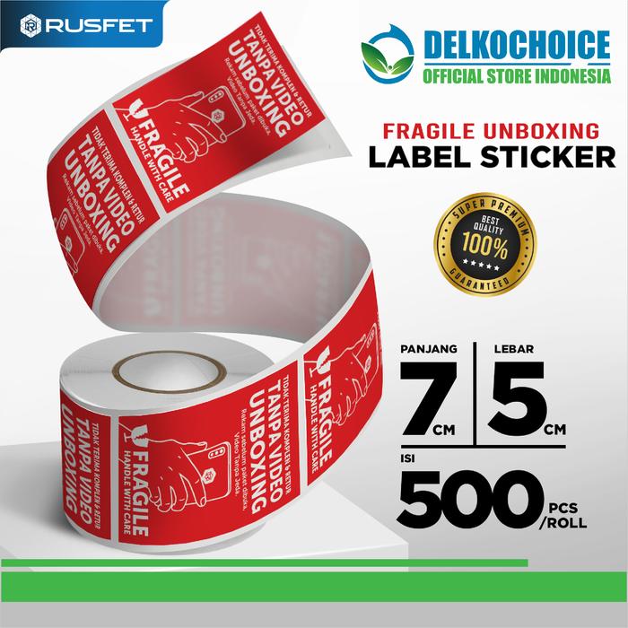 Jual Sticker UNBOXING FRAGILE Stiker Cromo HANDLE WITH CARE 200PCS ...