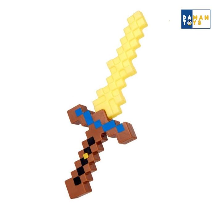 Jual Mainan pedang Minecraft Mine craft ada lampu dan musik - Golden ...