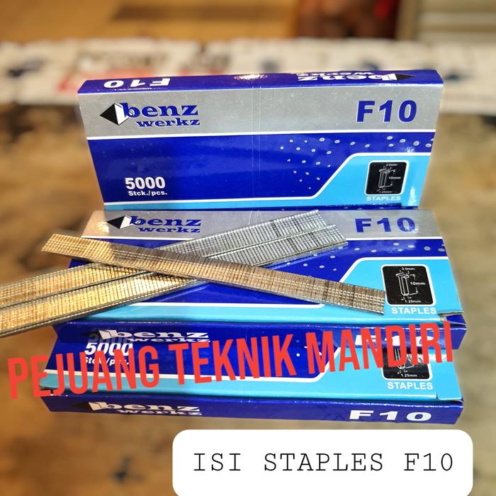 Jual ISI STAPLES PAKU TEMBAK ANGIN LURUS F10 / ISI STAPLES ANGIN F10 ...