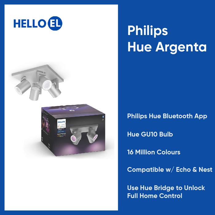 Jual Philips Hue Argenta 1 2 3 4 Spotlight White & Color Smart Lamp ...