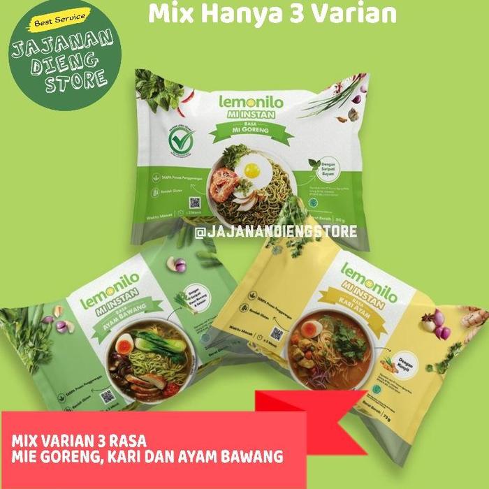 Jual Mie Lemonilo Mie Goreng - Lemonilo Mi Instan Sehat - Free 1 Set ...