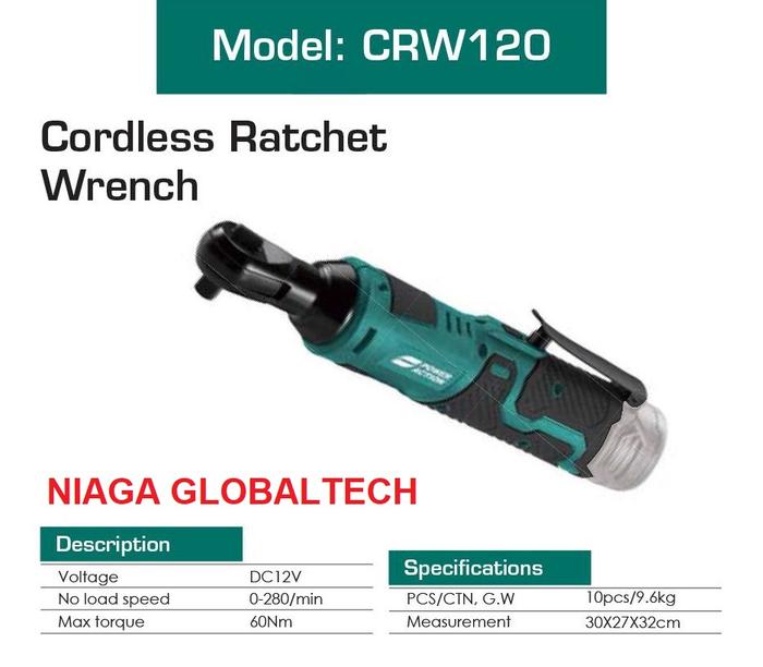 Jual POWER ACTION CRW120 CORDLESS RATCHET WRENCH MESIN BUKA BAUT ...