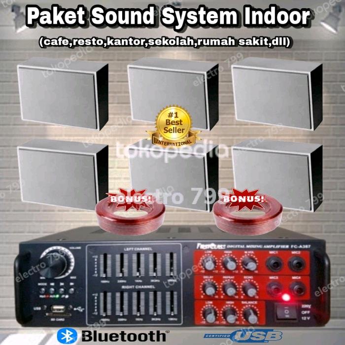 Jual Paket Sound System Indoor isi6 (cafe,resto,kantor,sekolah,aula,dll ...