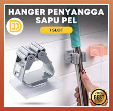 Jual Gantungan Sapu Dan Pel Tembok Hanger Holder Tempelan Alat Penjepit ...