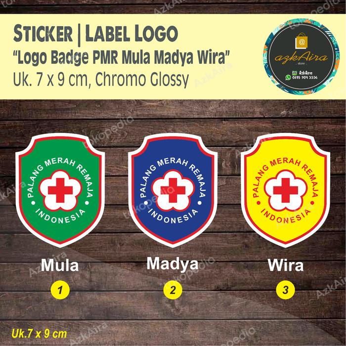 Jual Sticker Stiker Logo Badge PMR Mula Madya Wira - Uk. 7x9 cm - Kab ...