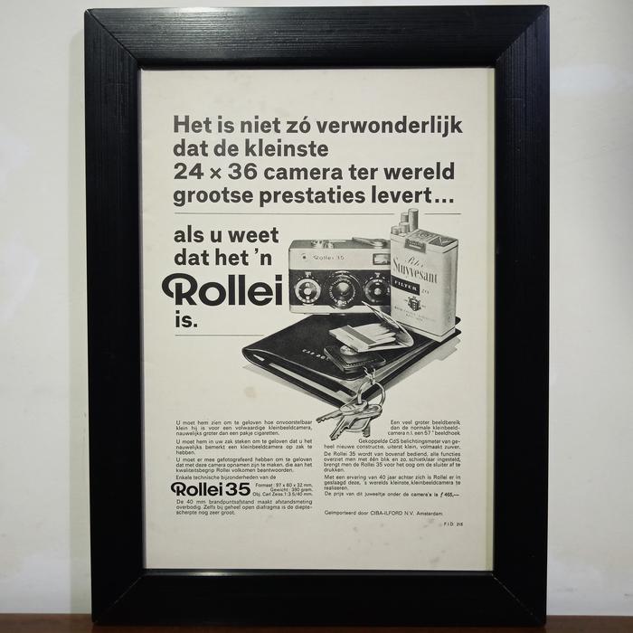 Jual Iklan ROLLEI 35 Asli. Wall Decor Poster Kamera Analog Vintage ...