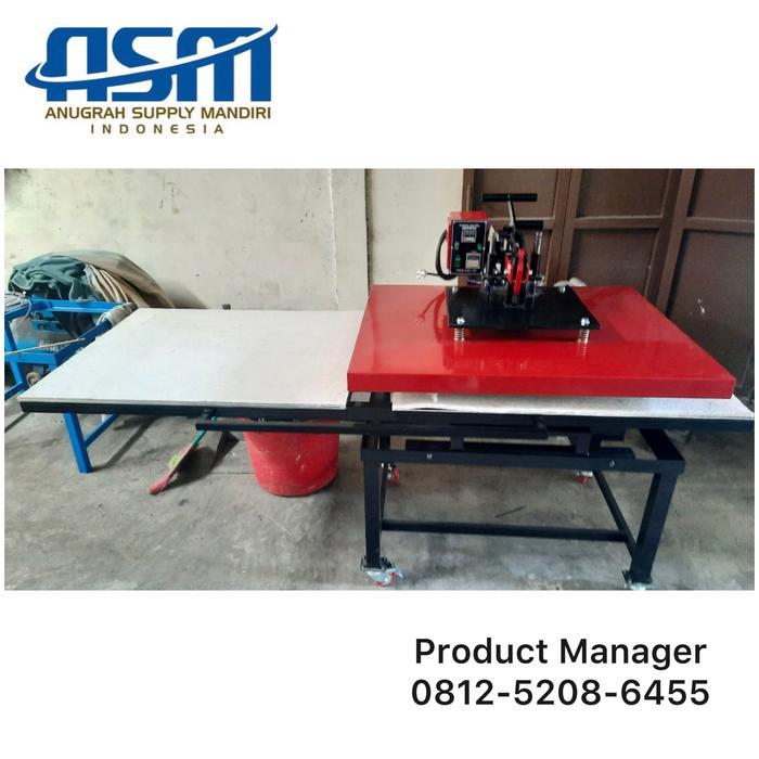Jual MESIN PRESS JERSEY KAOS MANUAL 80x100 HEATPRESS DOUBLE SLIDE ...
