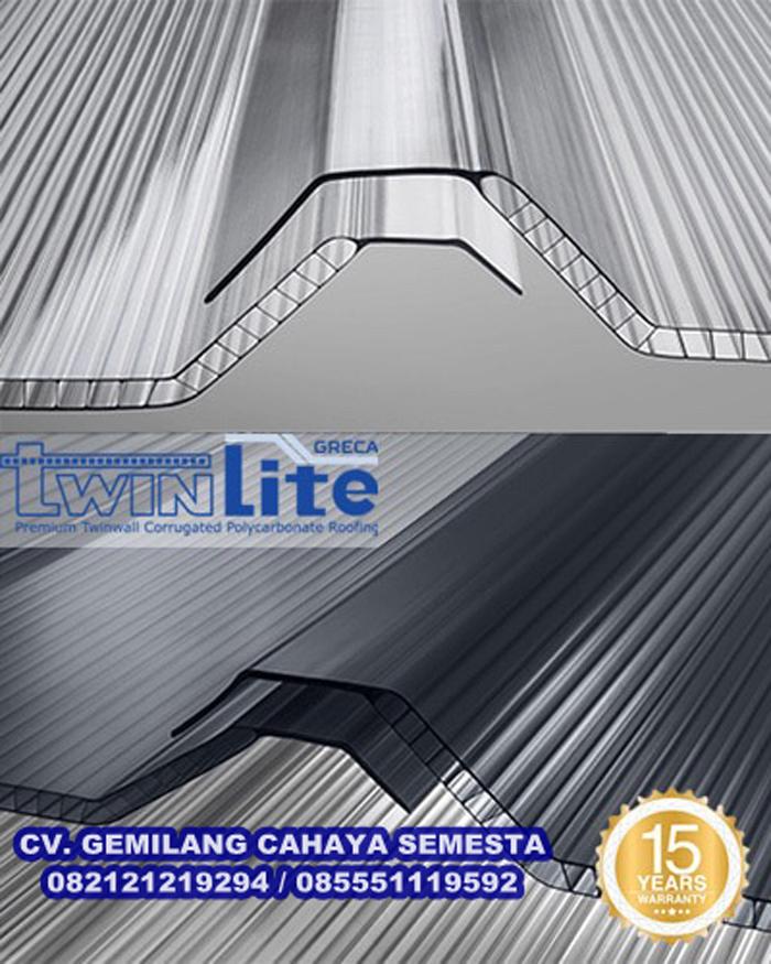 Jual Twinlite Greca ( 5 M ) / Atap Polycarbonate Twinwall Corrugated ...