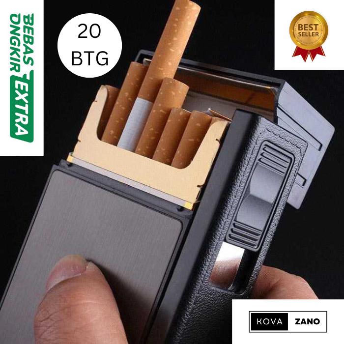 Jual Kotak Tempat Penyimpanan Rokok 20Slot Korek Elektrik Removable ...