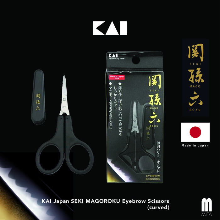 Jual Beauty Scissor Curved KAI Japan SEKI MAGOROKU Gunting Alis ...